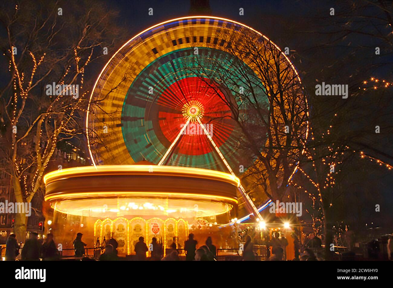 Edinburgh Fun fail and Giant wheel at Christmas Stock Photo - Alamy