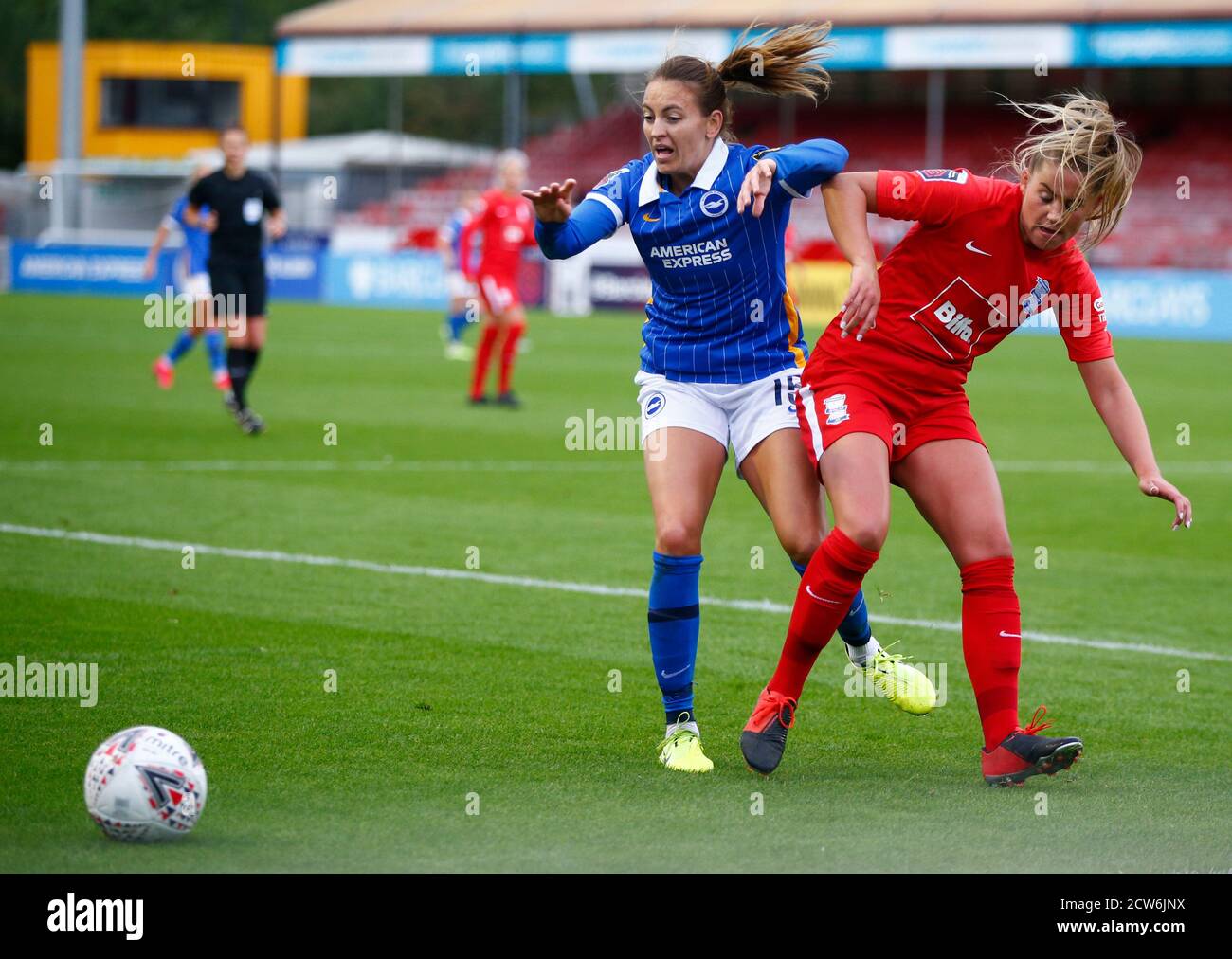 CRAWLEY, ENGLAND - SEPTEMBER 27: L-R Kayleigh Green of Brighton and ...