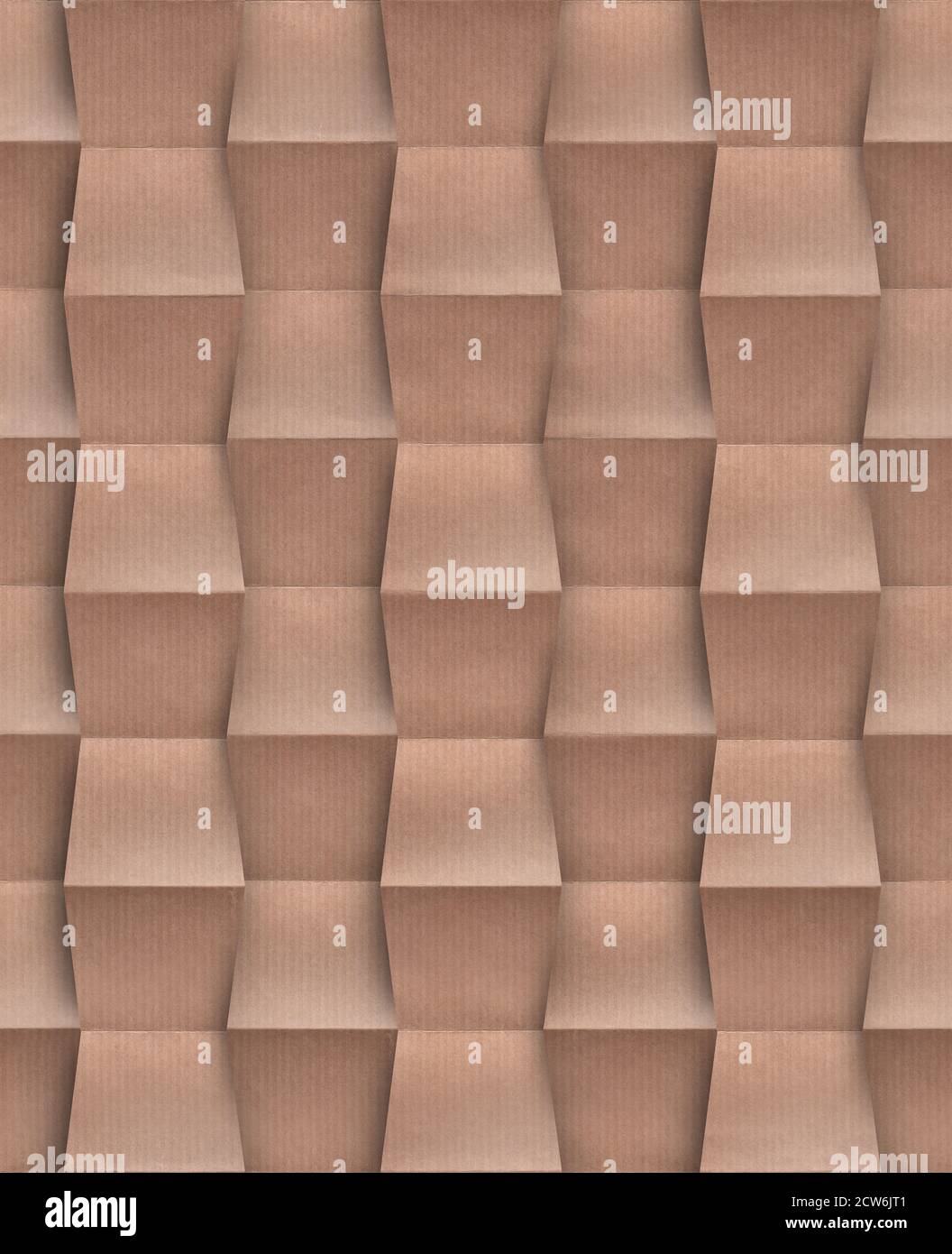 Seamless pattern with a texture of kraft paper folded in accordion ...