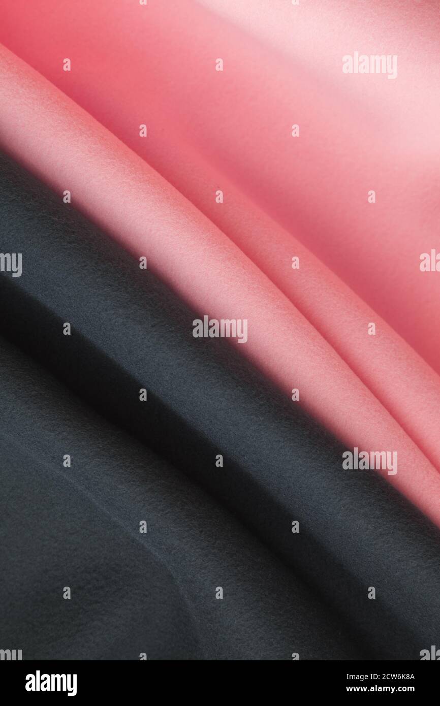 Vertical background photo texture of pink and black fleece, soft napped ...