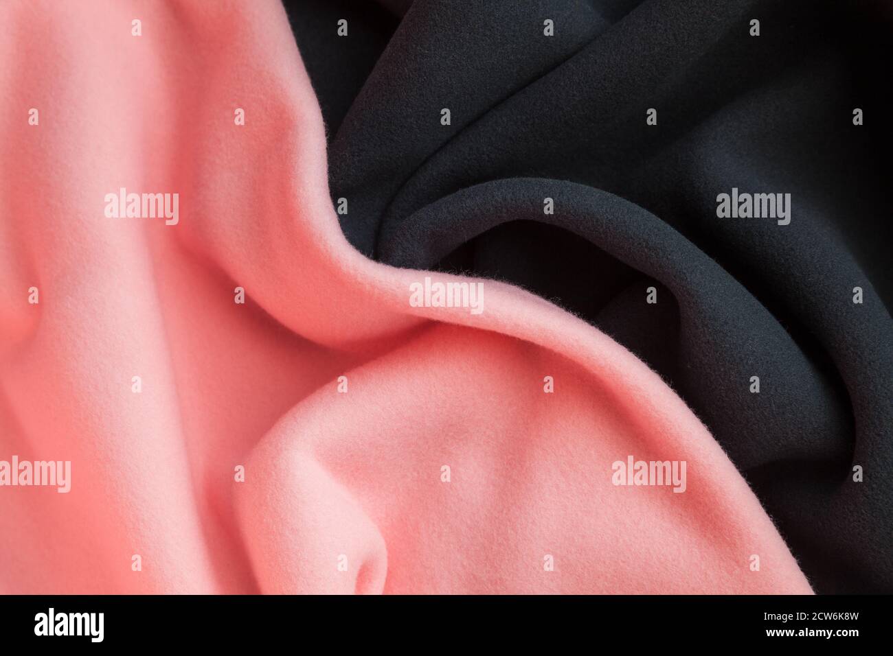 Background photo texture of pink and black fleece, soft napped ...