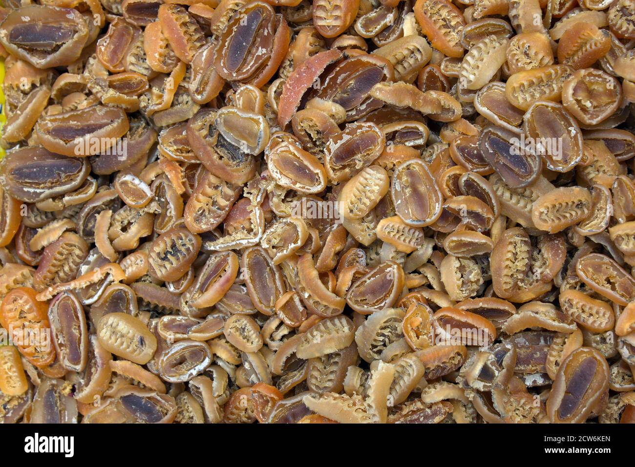 Dried fish parts at Jalan fishing village on Jalan Island, Mergui ...