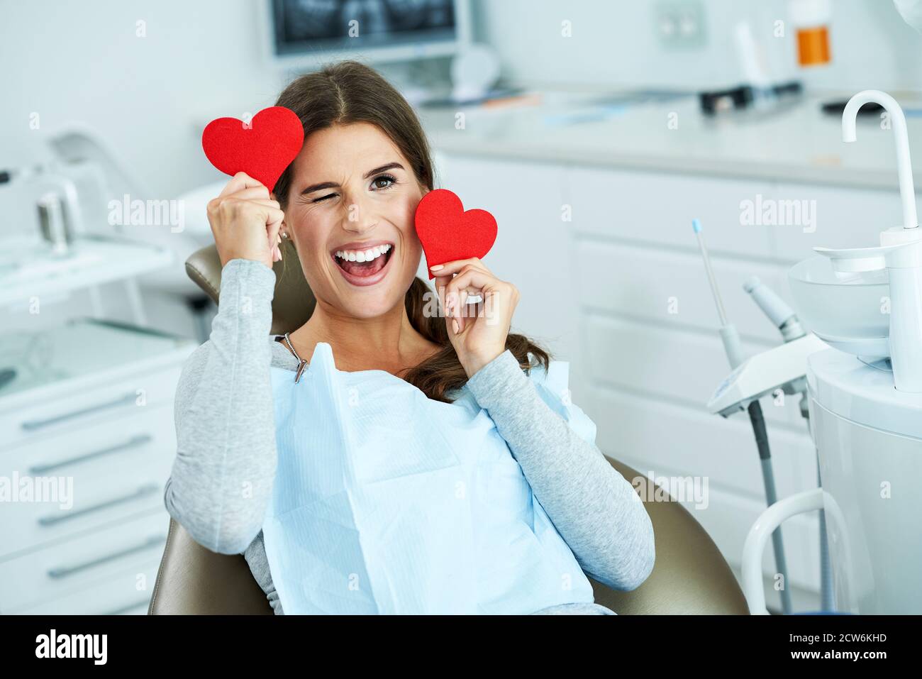 Closeup woman patient dentist hi-res stock photography and images - Alamy