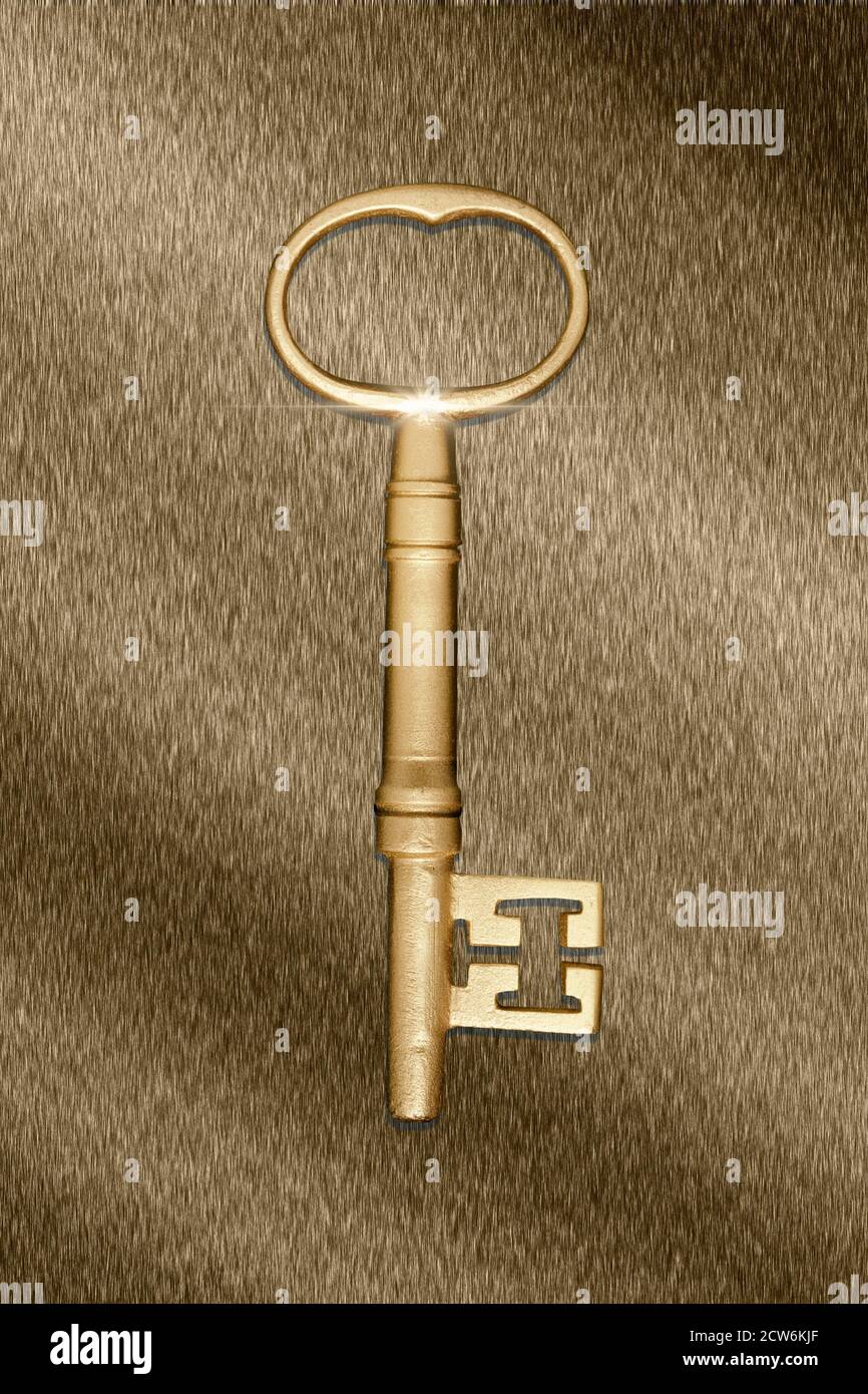 Gold key concept Stock Photo - Alamy