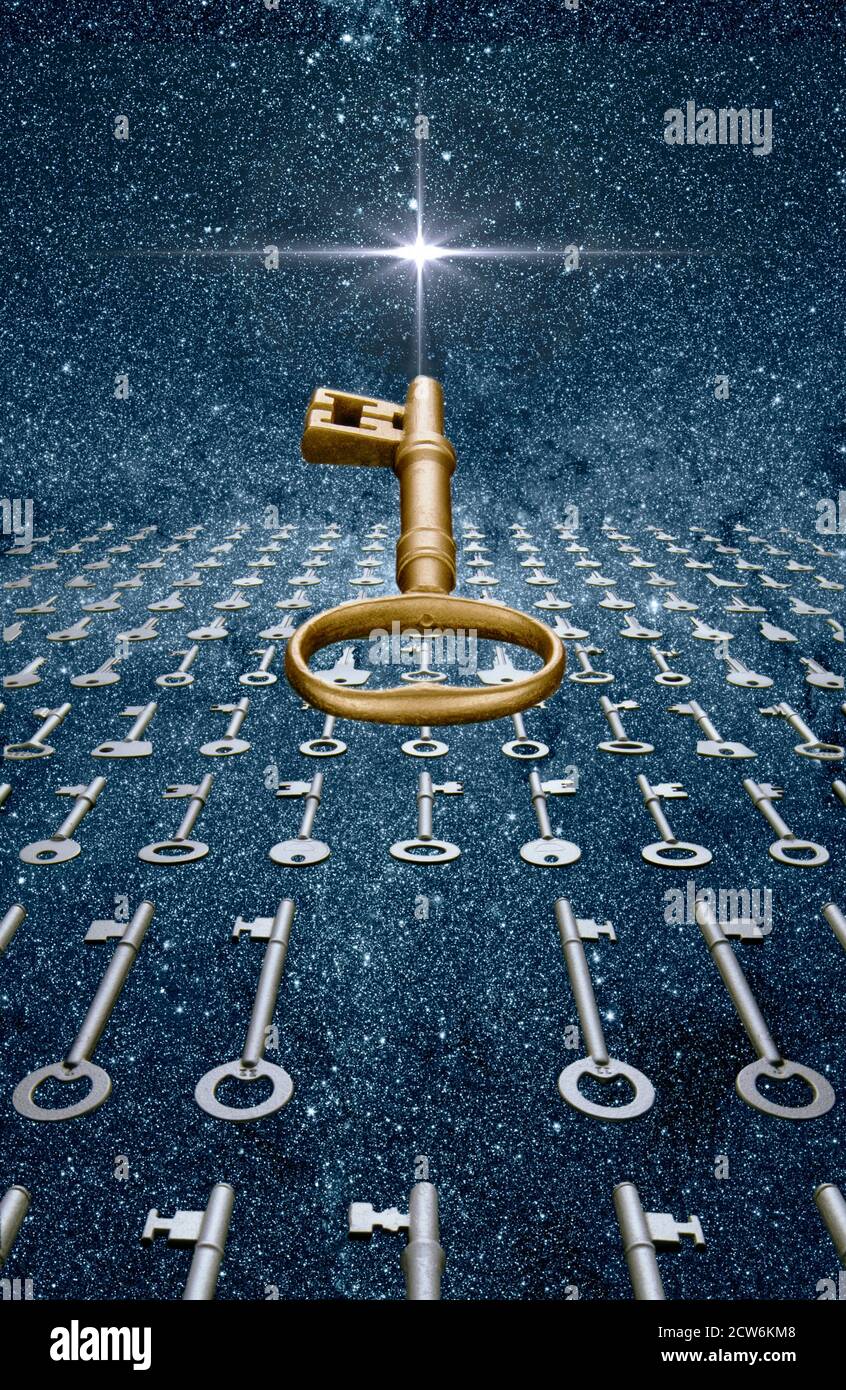 Choosing the right solution or key concept Stock Photo - Alamy