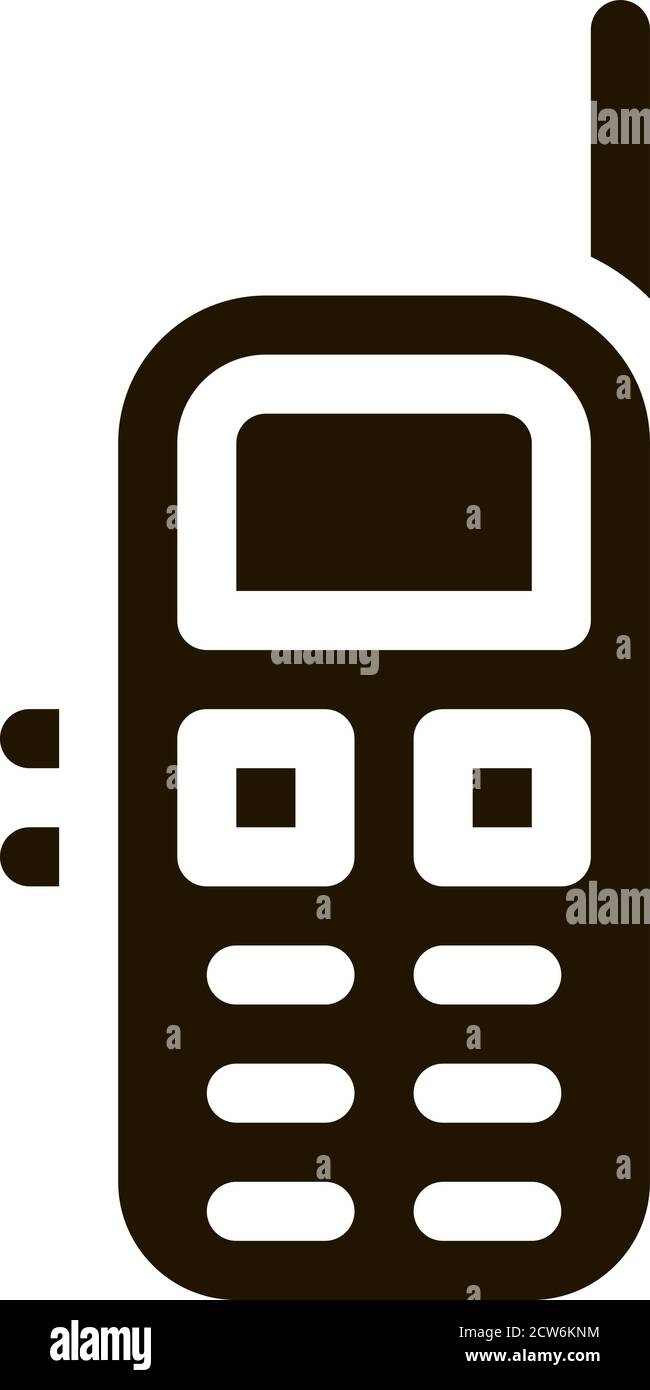 Cellular Telephone Symbol Icon Vector Glyph Illustration Stock Vector ...