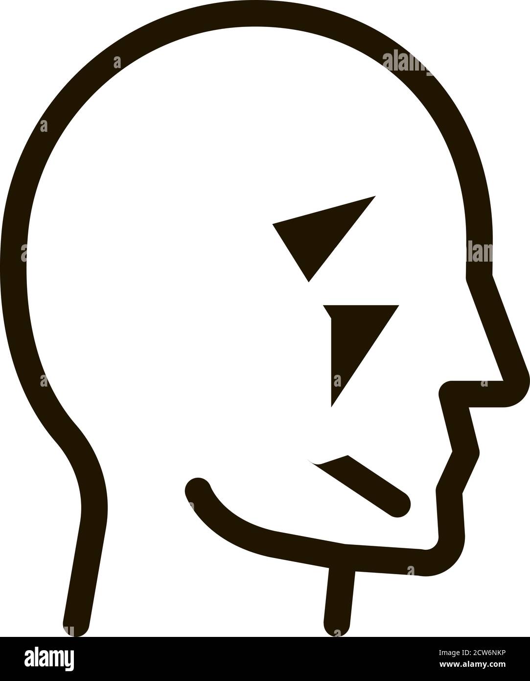 Face Scan by Points Point Projectors Icon Vector Glyph Illustration ...