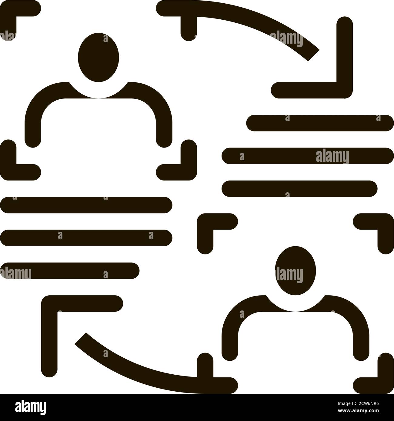 Personality Information Comparison Icon Vector Glyph Illustration Stock ...