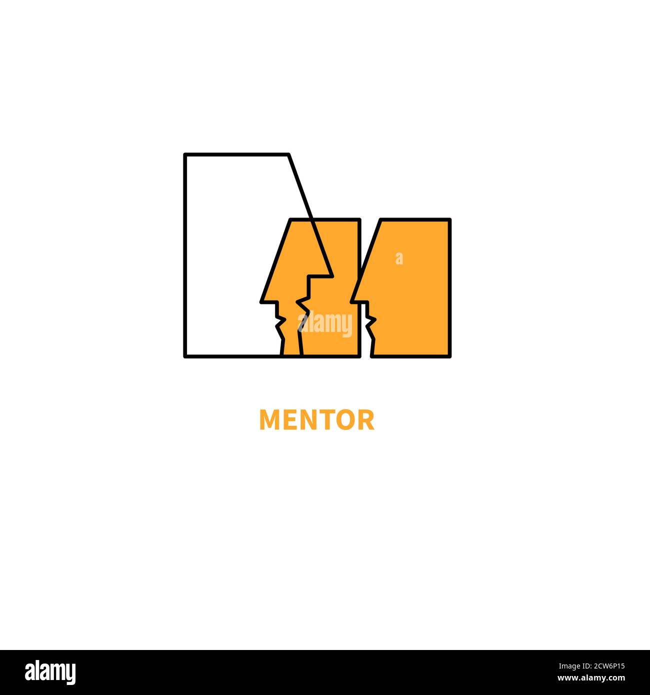 Mentor logo. Coaching icon, people profiles. Symbol of coach Stock ...