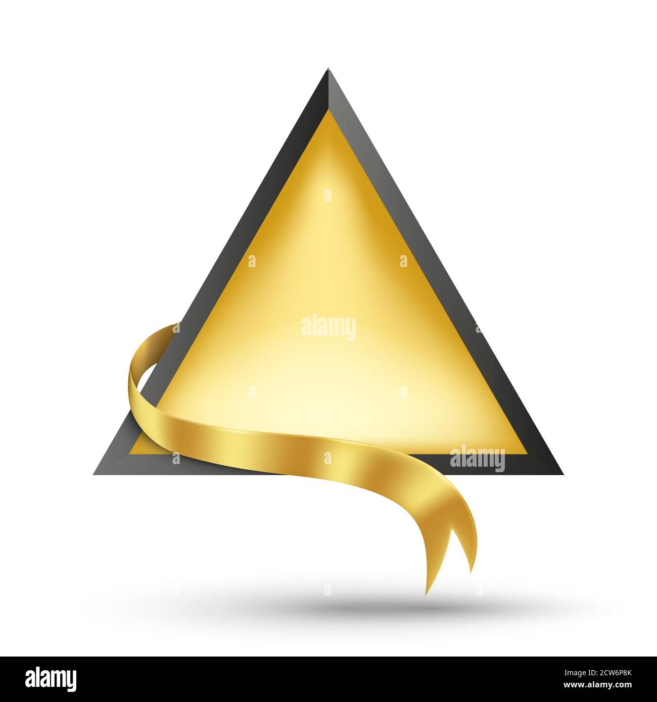 Gold billboard and gold ribbon vector illustration for promotion and ...