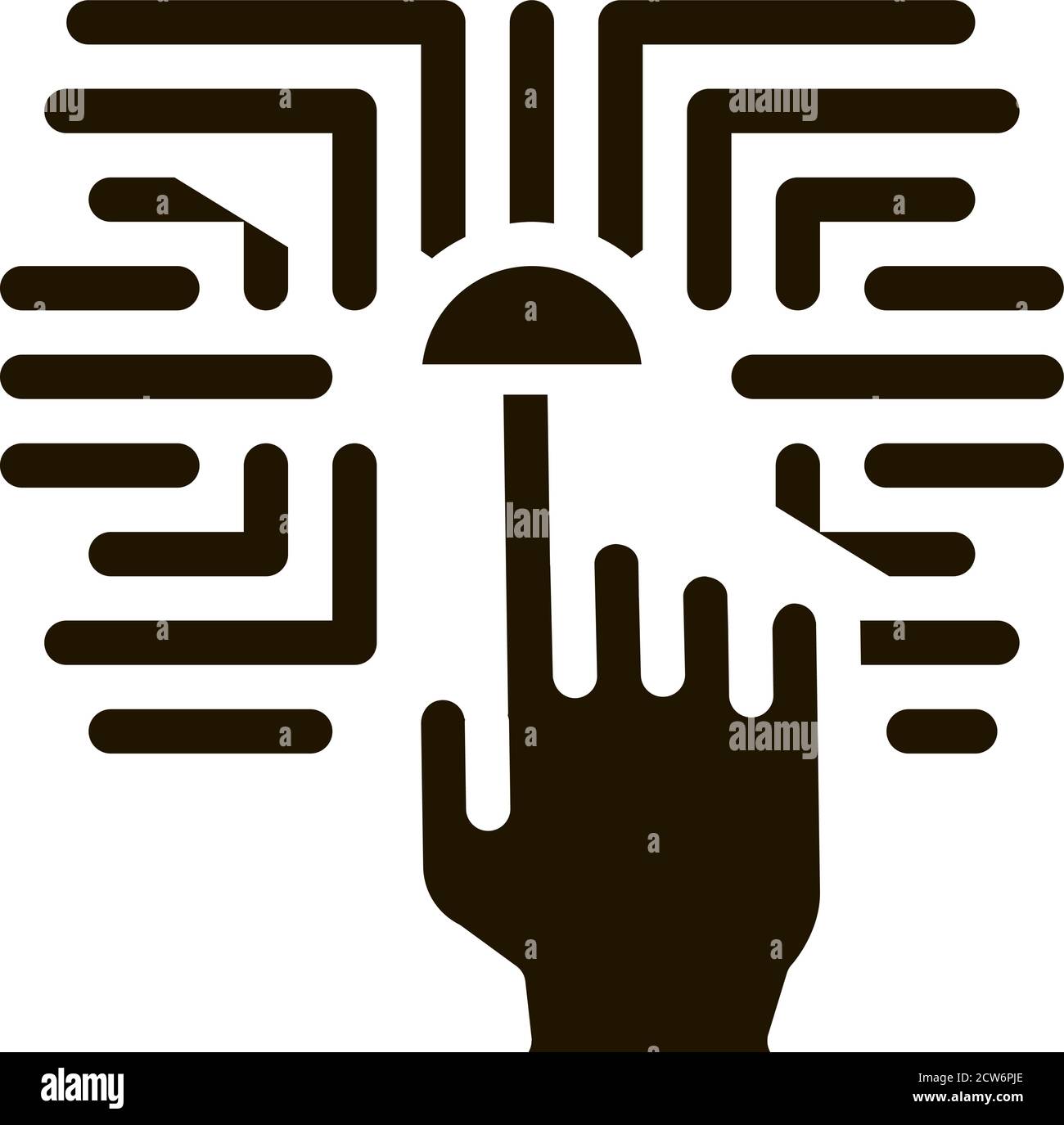 Biometric Fingerprint Verification Icon Vector Glyph Illustration Stock ... Biometric Fingerprint Verification Icon Vector Glyph Illustration Stock ...