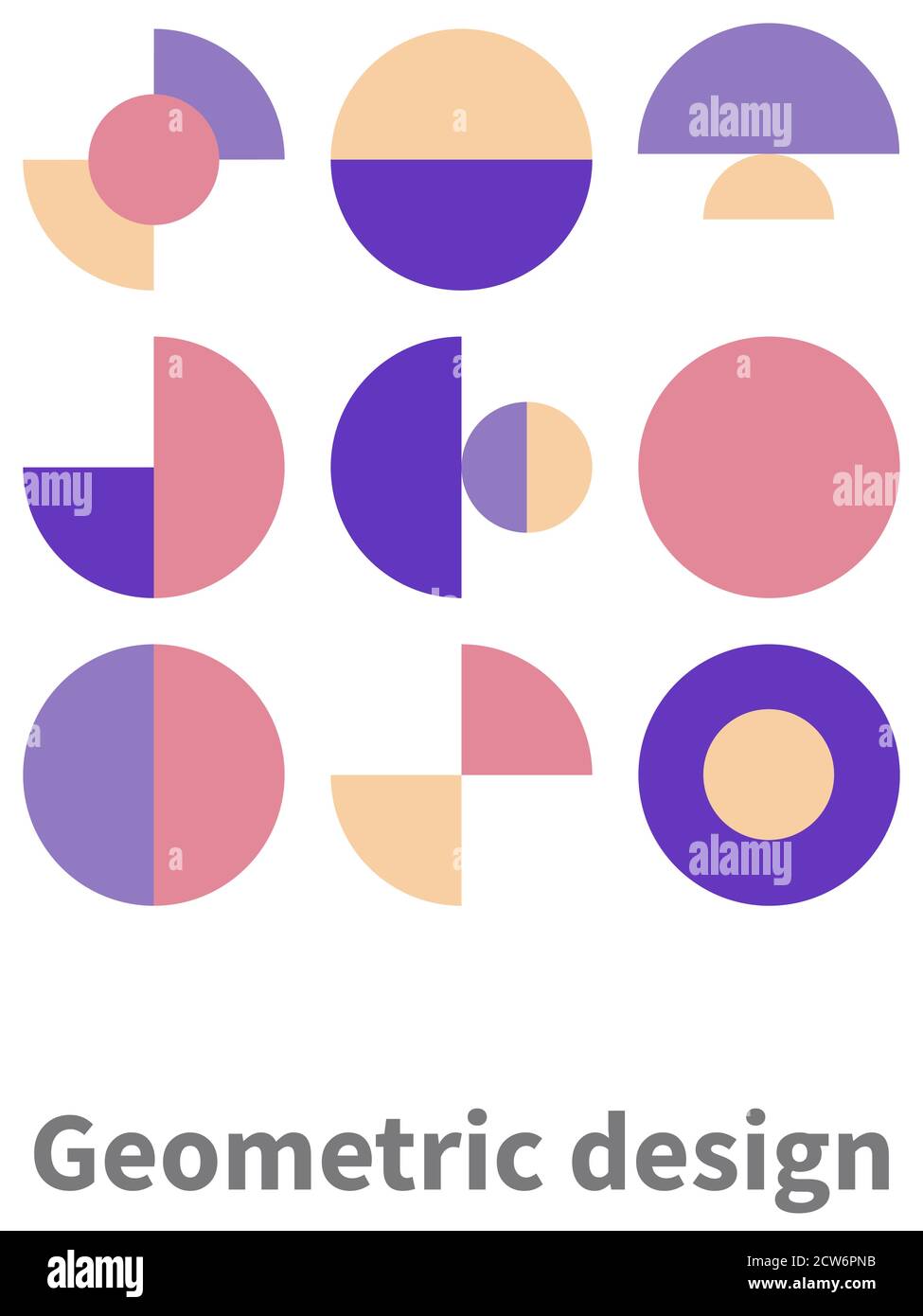 Trendy bauhaus pattern. Bauhaus poster. Vector geometric abstract ...