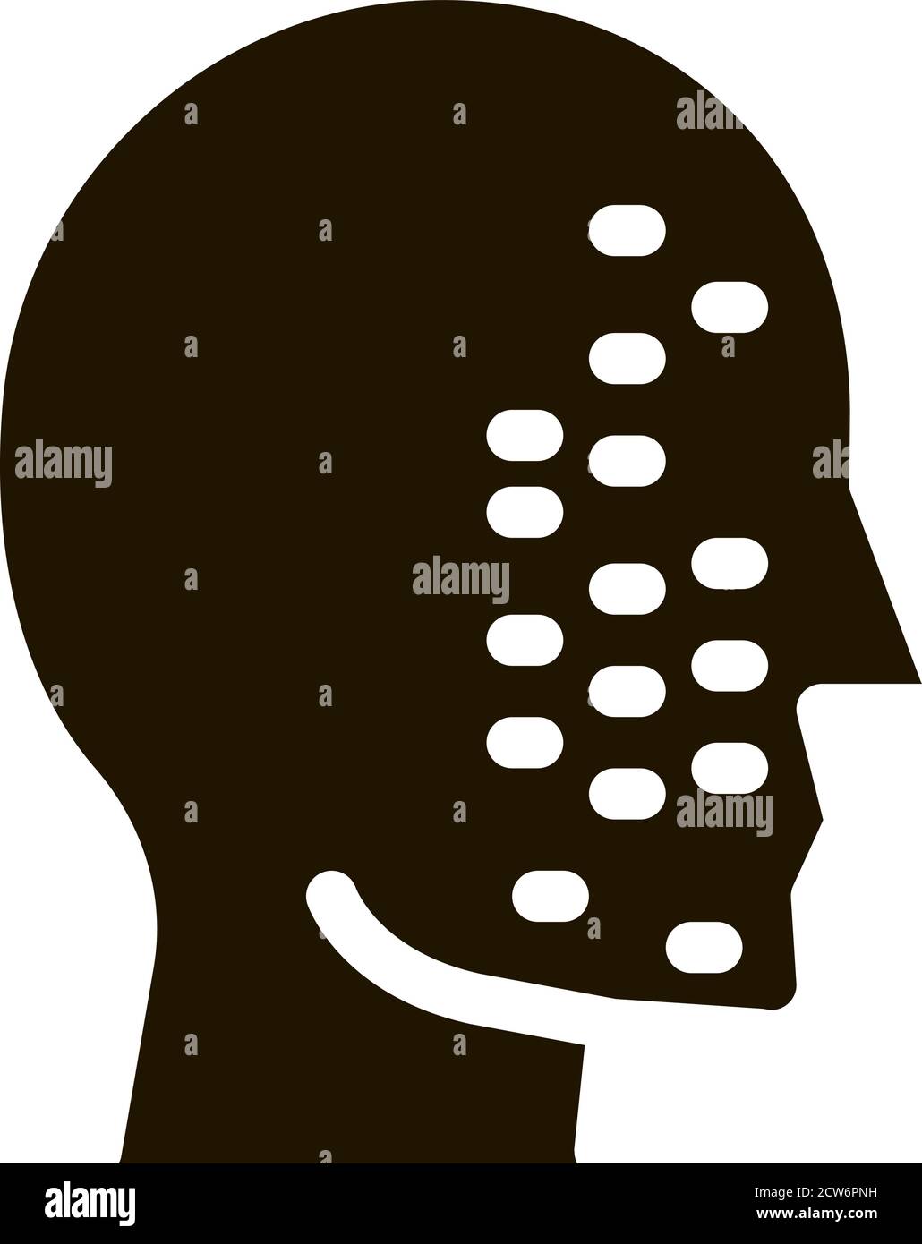 Face Part Scan Icon Vector Glyph Illustration Stock Vector Image & Art ...