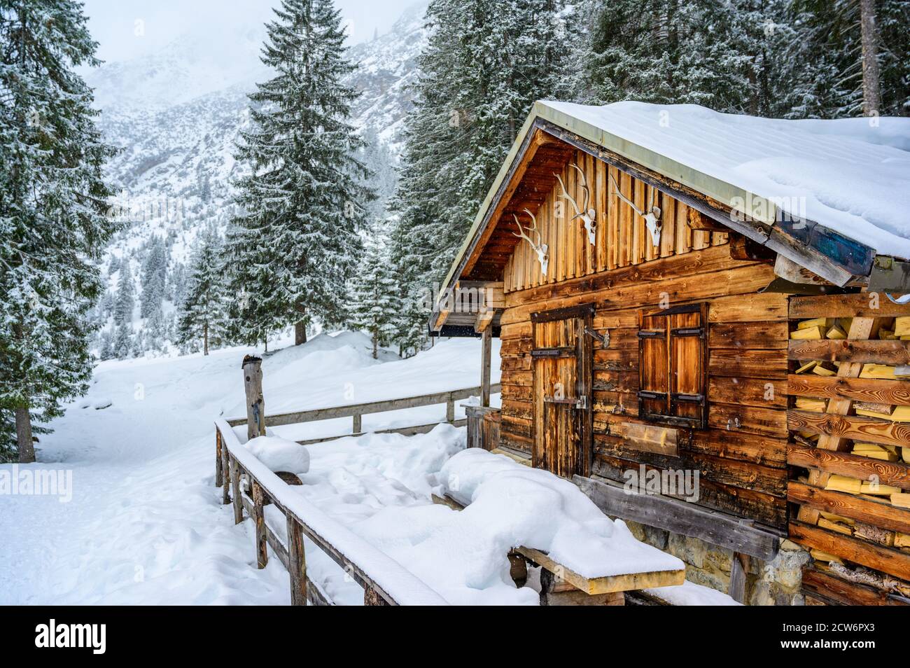Traditional Wooden Alpine House High Resolution Stock Photography and ...