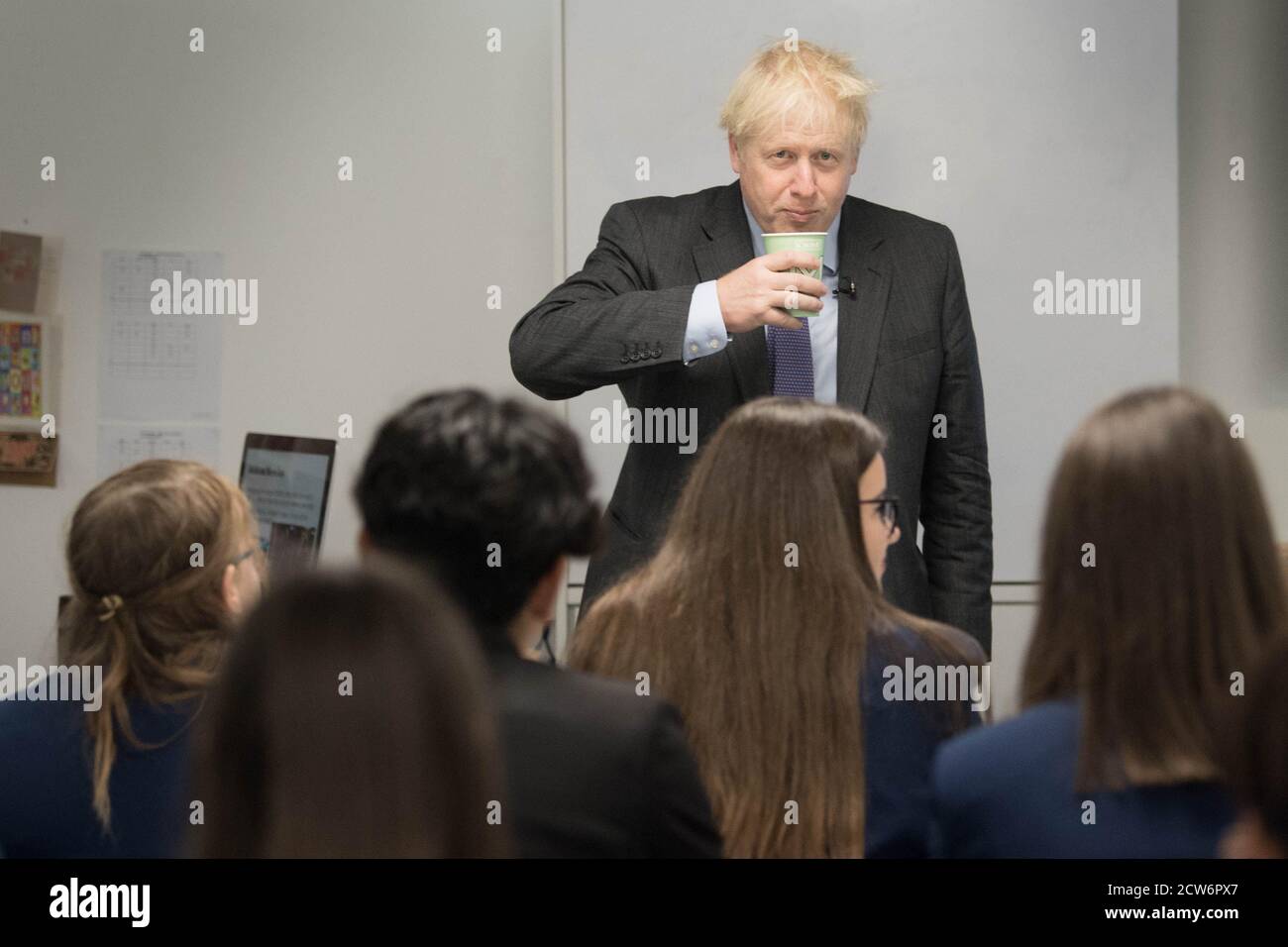 Prime minister boris johnson meets pupils hi-res stock photography and ...