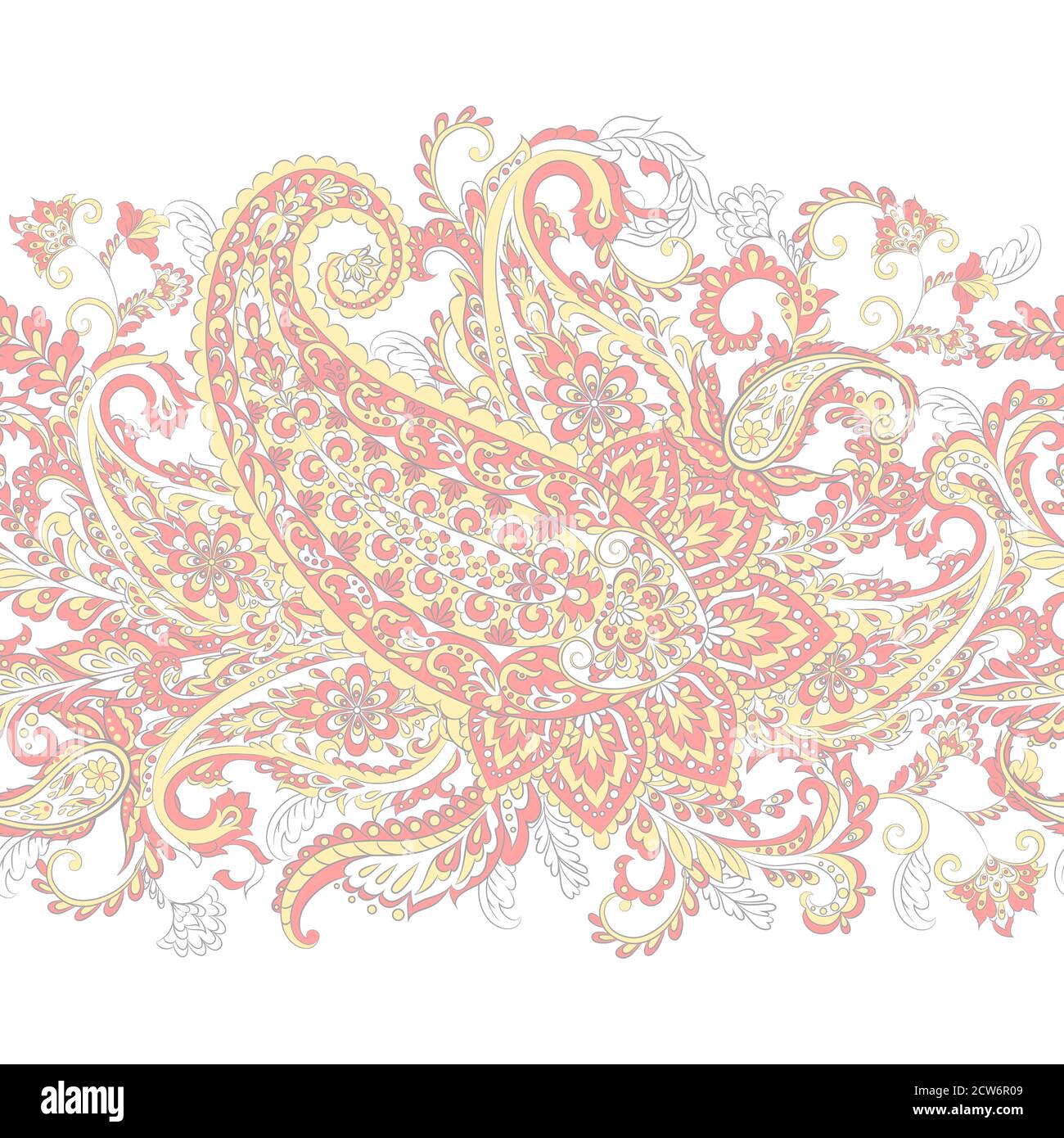 Pink Paisley Border
