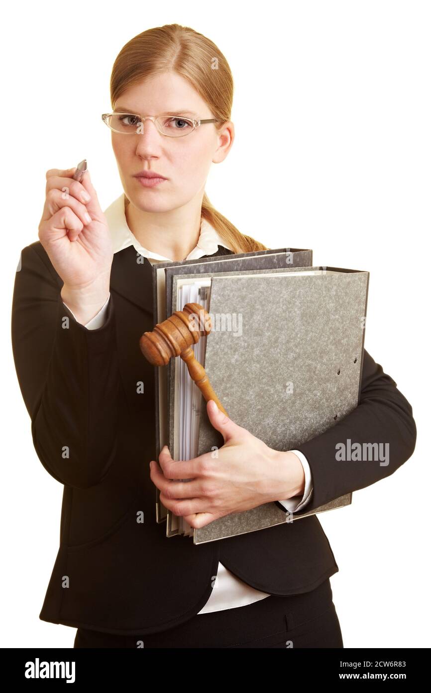 Blonde judge with judge gavel and files Stock Photo - Alamy Blonde judge with judge gavel and files Stock Photo - Alamy