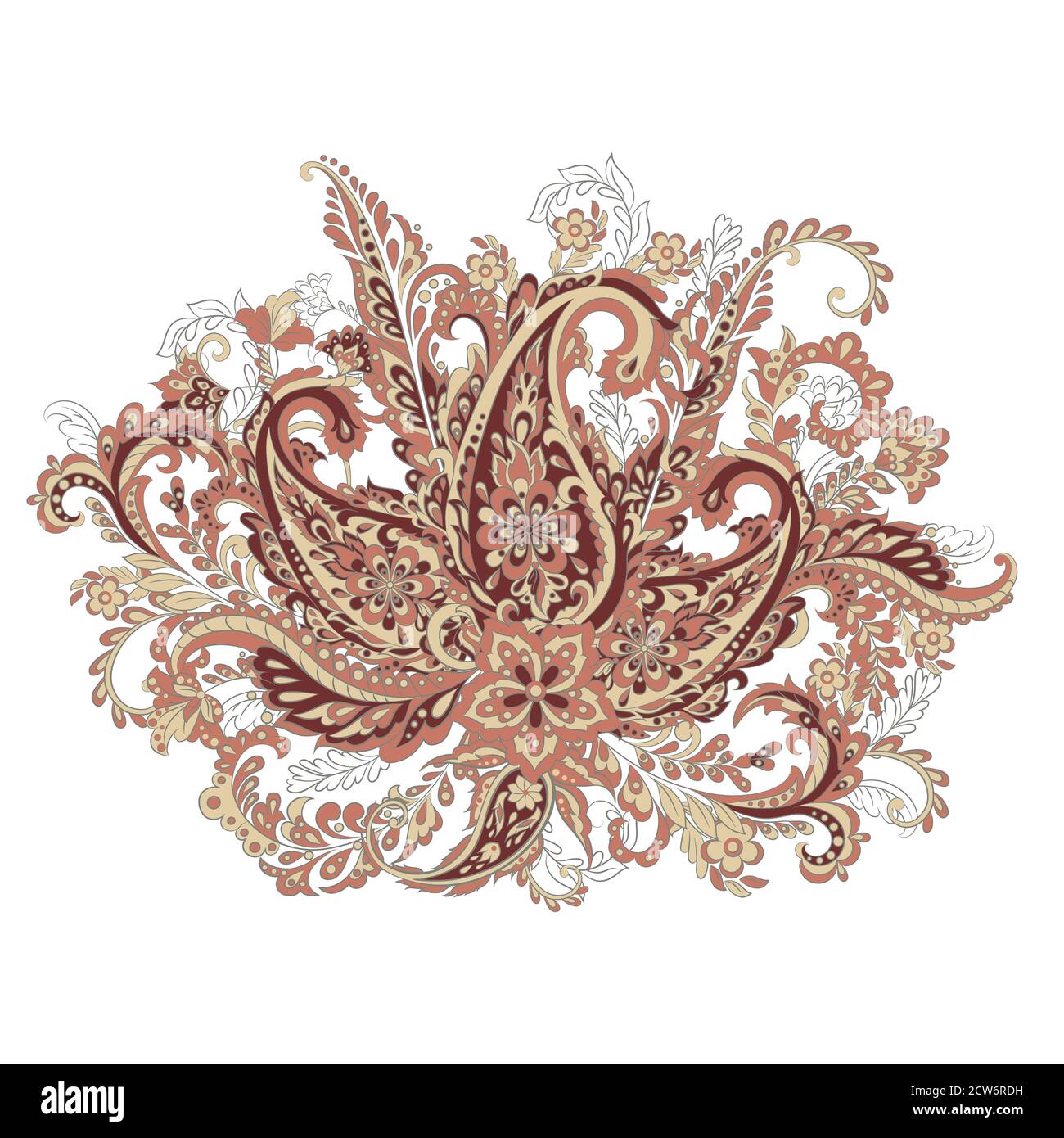 Paisley colorful ornament. Isolated Vector illustration Stock Vector ...