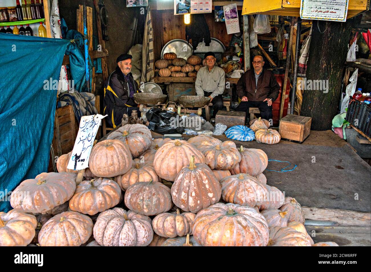 Vegetables stall at the fish market, Bandar-e Anzali, Iran Stock Photo ...