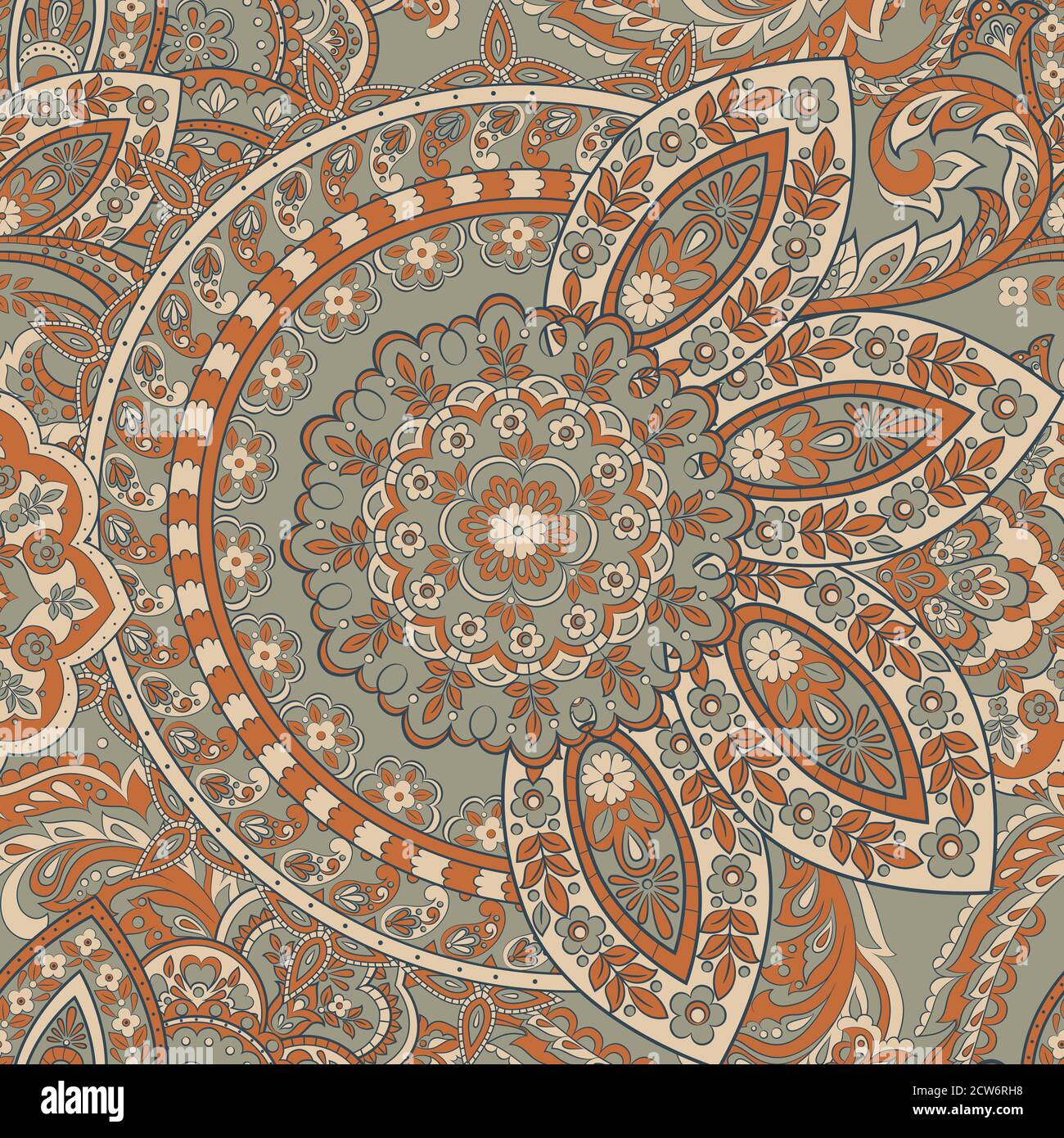 Damask seamless floral pattern Stock Vector Image & Art - Alamy