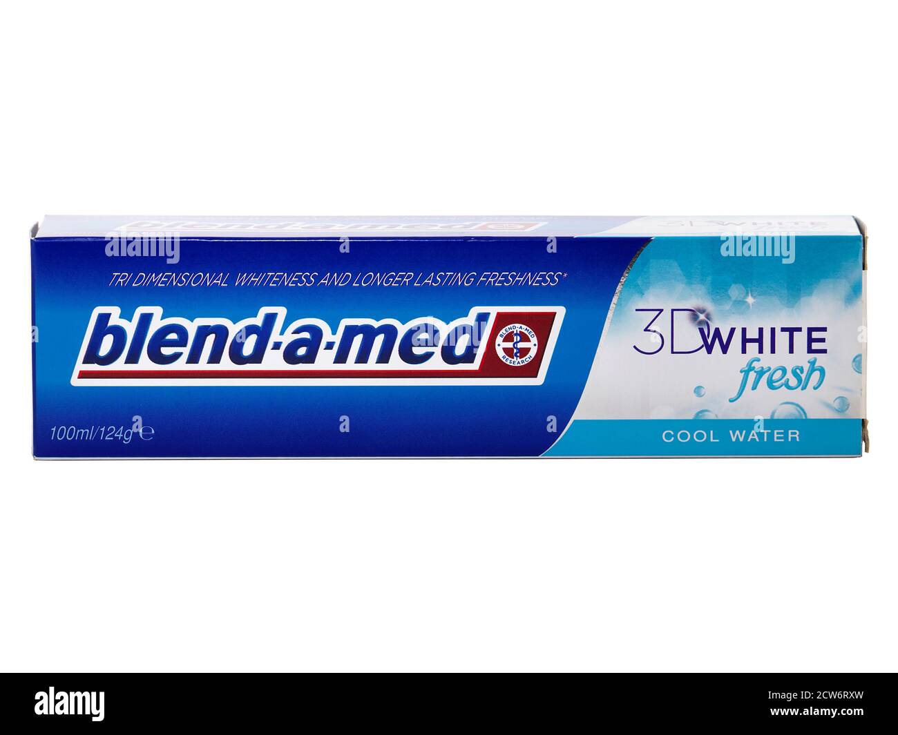 BUCHAREST, ROMANIA - MAY 22, 2015. Blend-A-Med toothpaste, 3D White ...