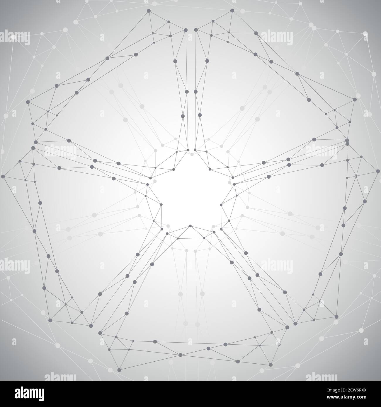 Geometric pattern with connected lines and dots. Vector illustration ...