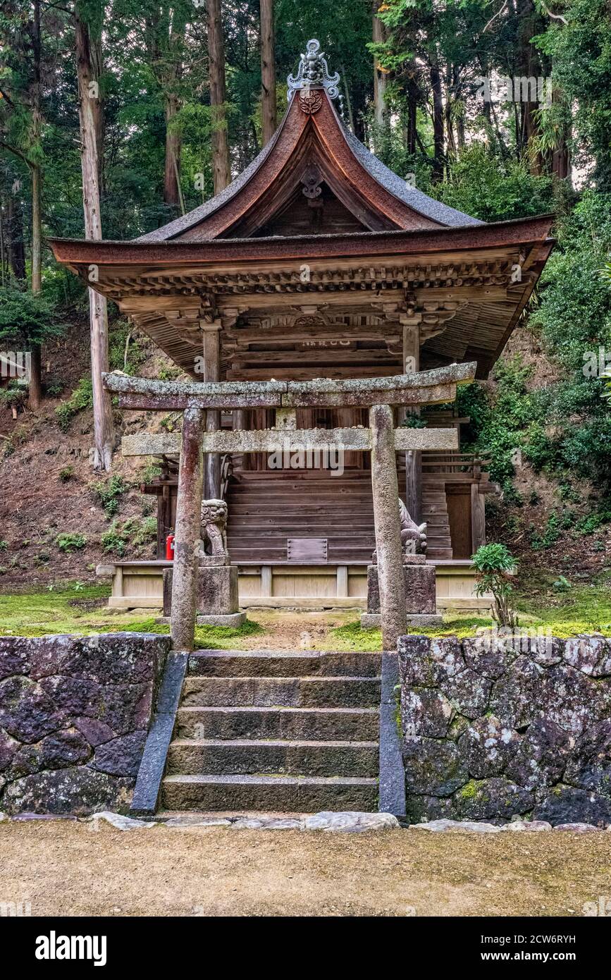 Shrine in Shoshazan Engyoji temple of the Tendai sect, Himeji, Japan ...