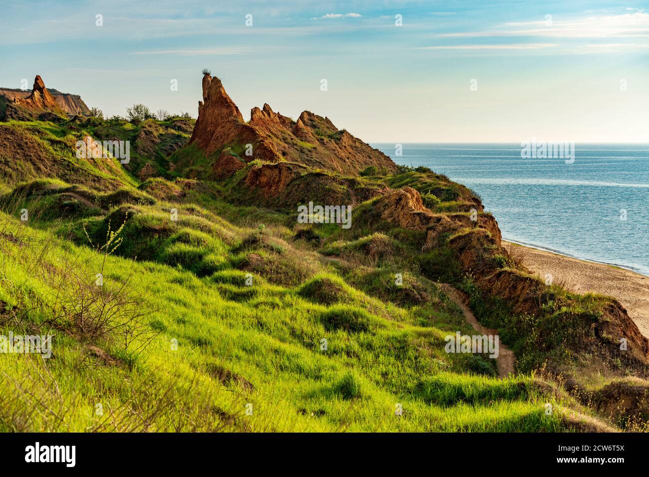 Seashore sand rocky hills hi-res stock photography and images - Alamy