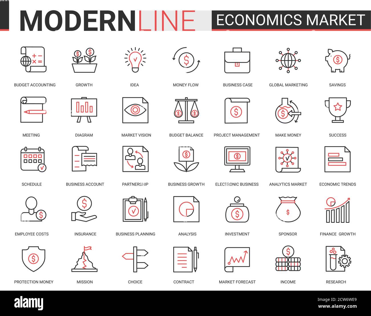 Global economics line icon Stock Vector Images - Alamy
