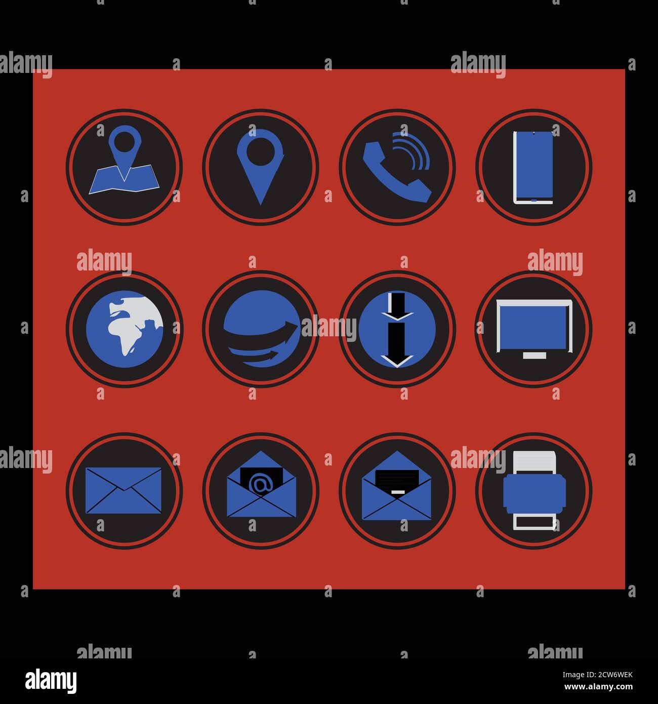 Web messages icons set Stock Vector Images - Alamy