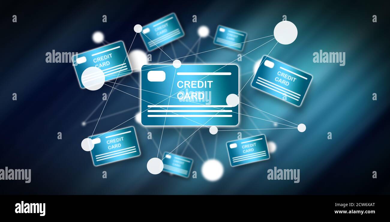 Illustration of a credit card concept Stock Photo - Alamy