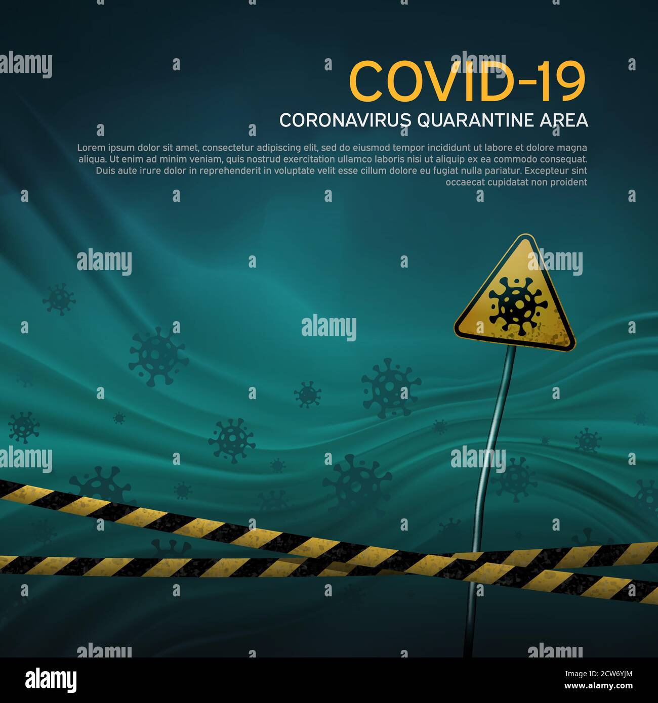 Layout of the quarantine area of coronavirus epidemic covid-19 ...
