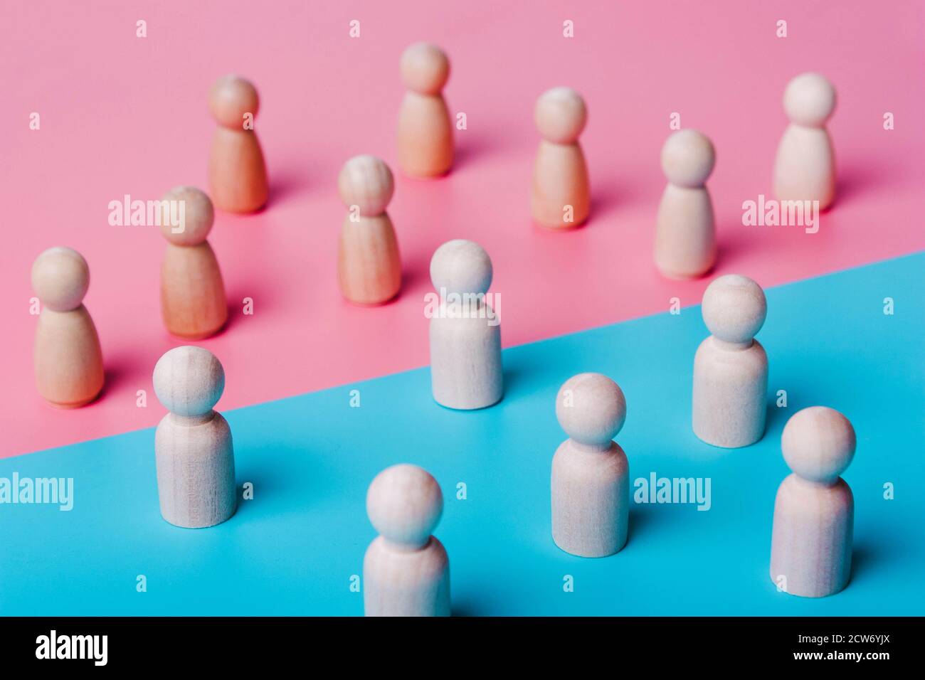 The concept of sexism, discrimination, feminism, inequality, financial ...