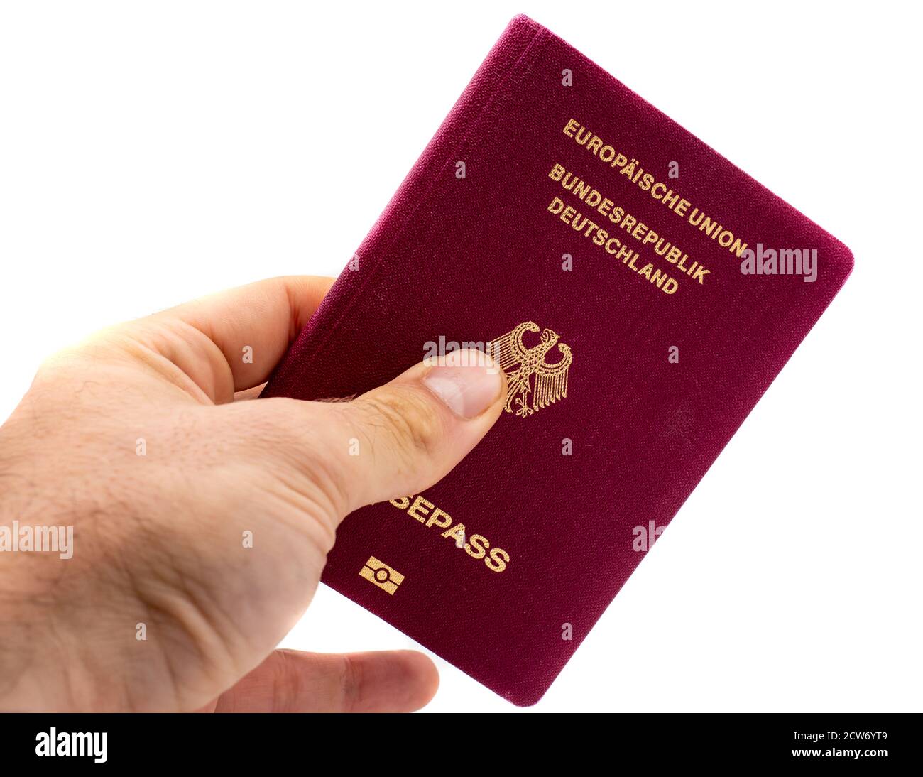 German passport isolated on white background Stock Photo - Alamy