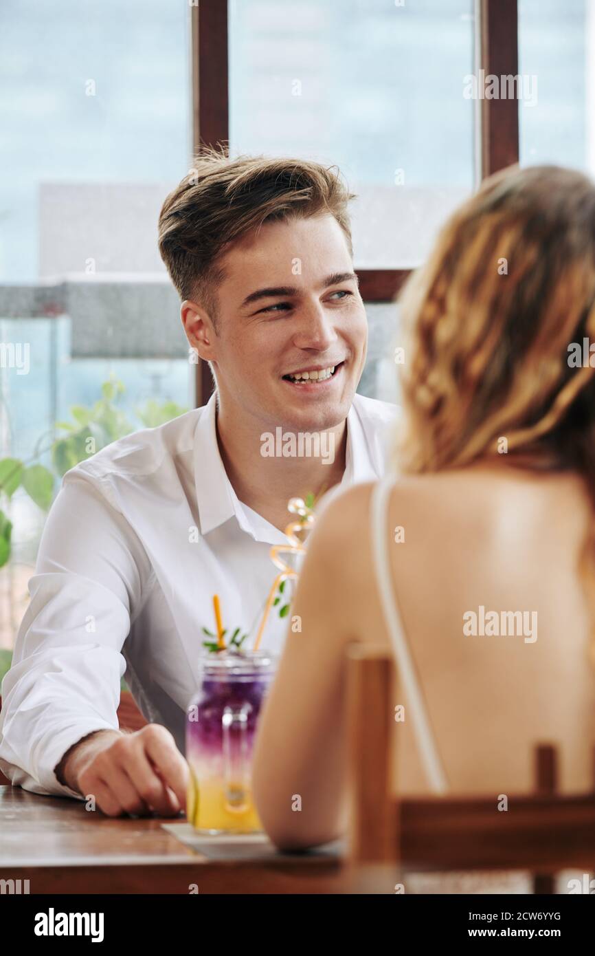 Young couple having date Stock Photo - Alamy