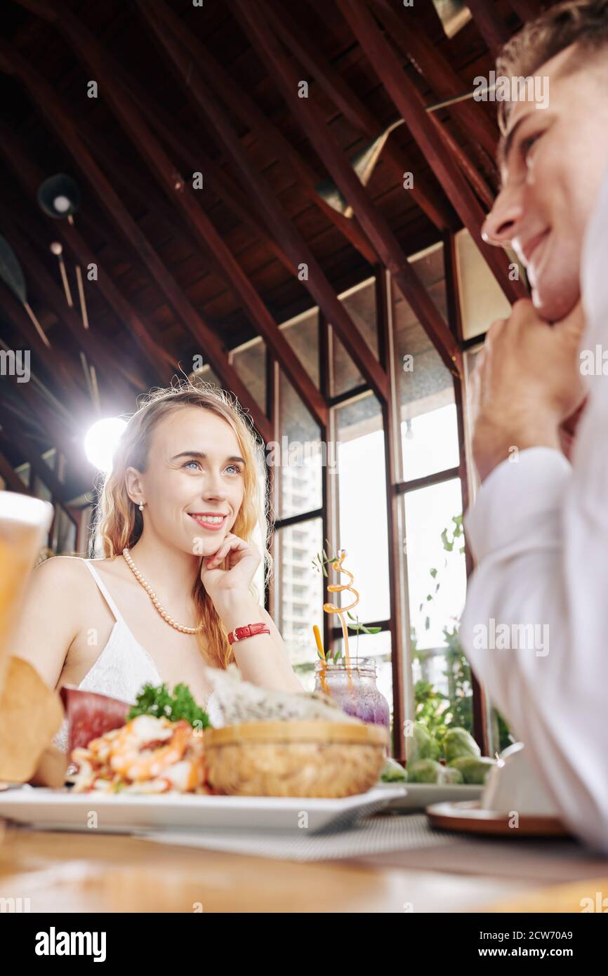 Couple having romantic date Stock Photo - Alamy