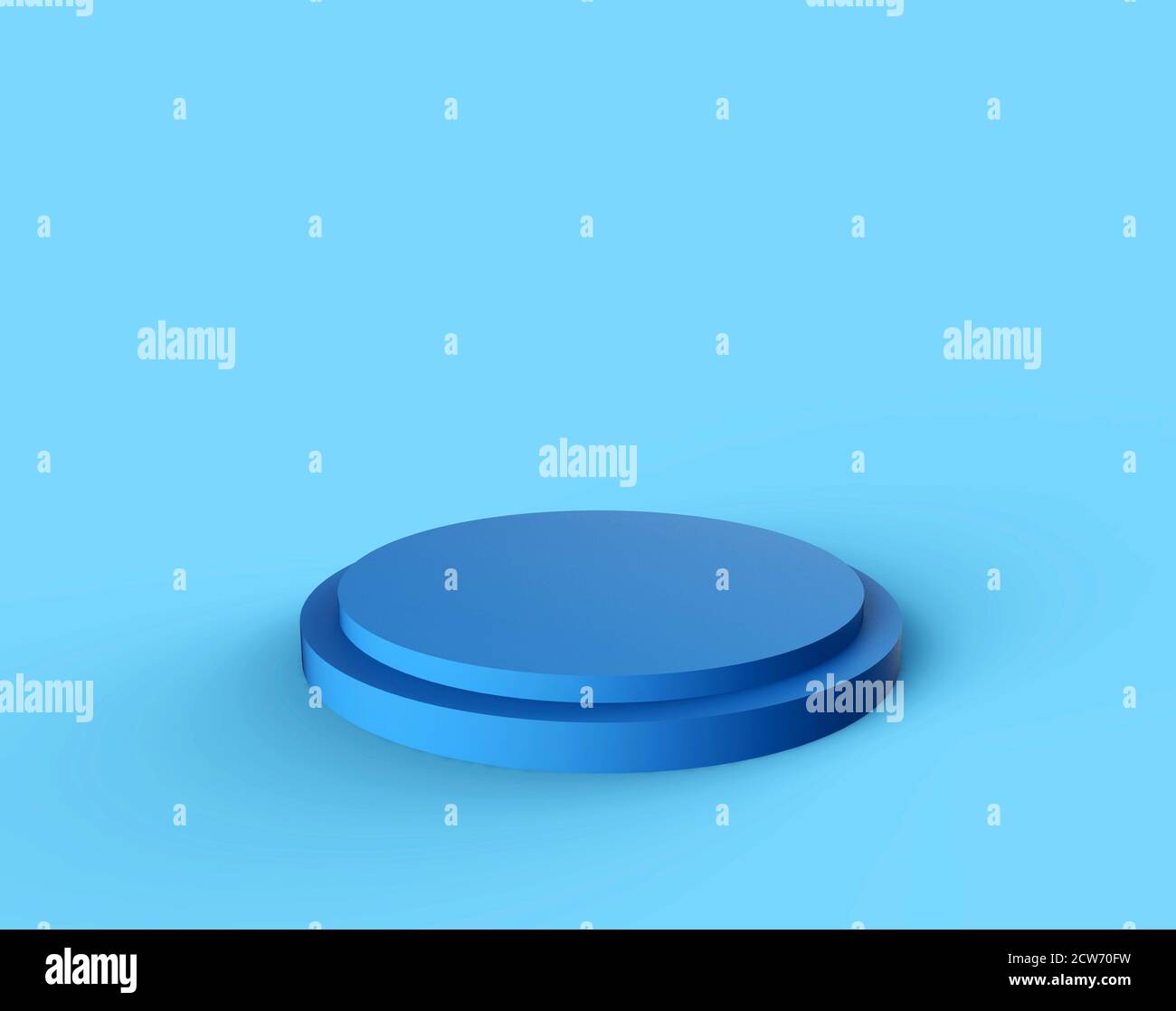 3D rendering of a blue podium Stock Photo - Alamy