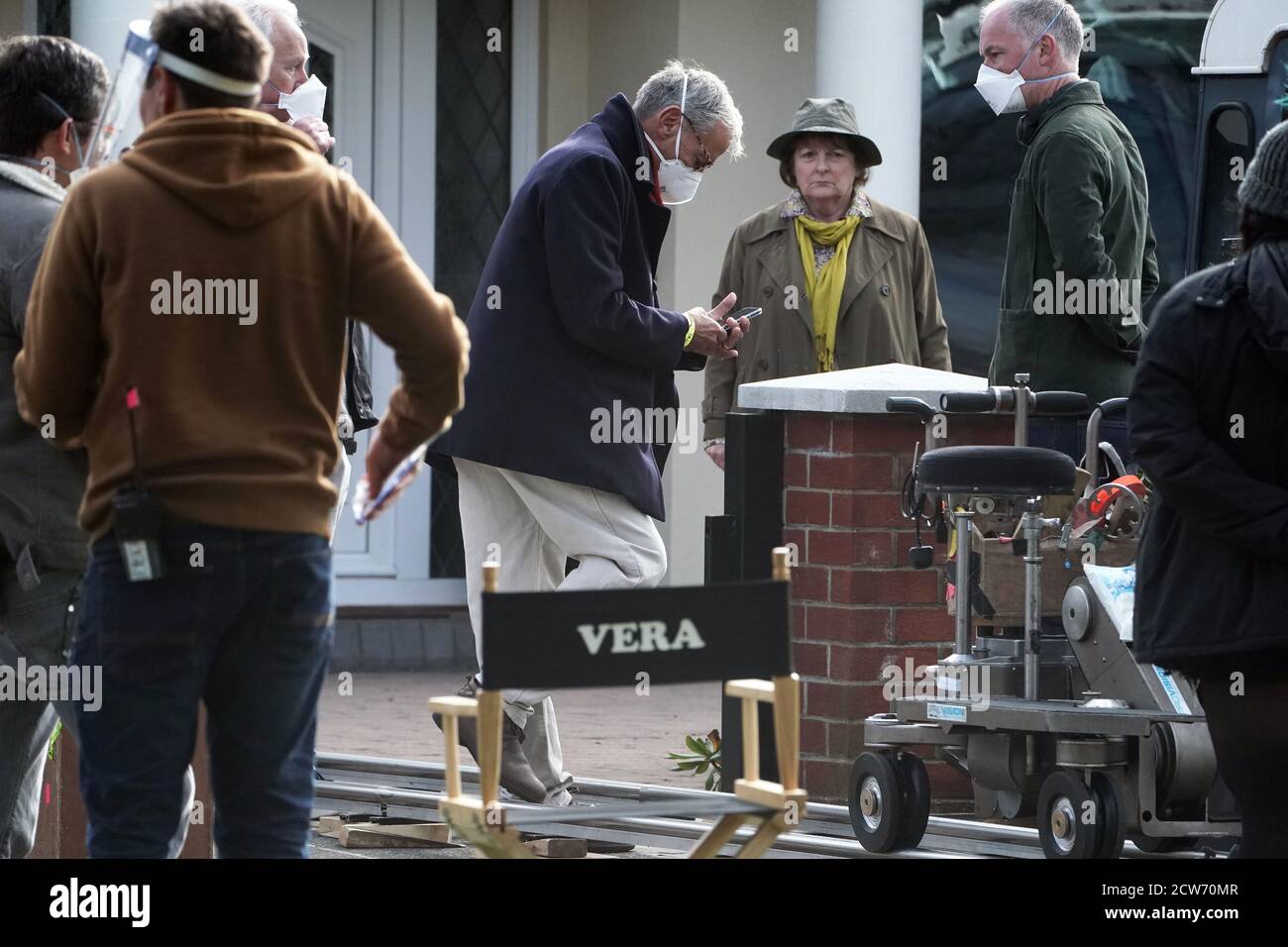 Actress Brenda Blethyn playing DCI Vera Stanhope during filming for the ...