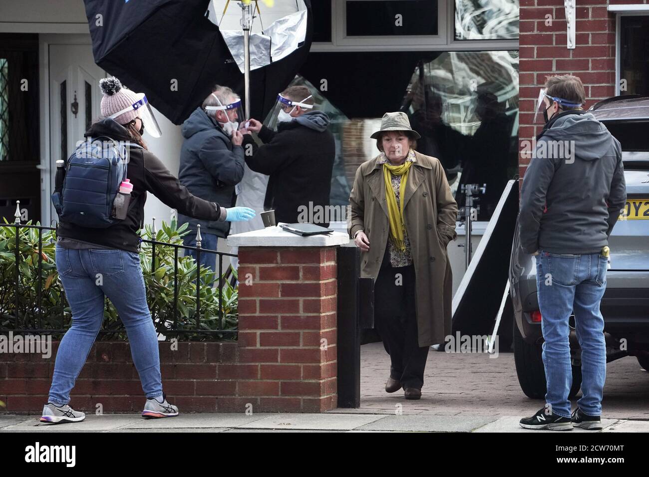 Actress Brenda Blethyn playing DCI Vera Stanhope during filming for the ...