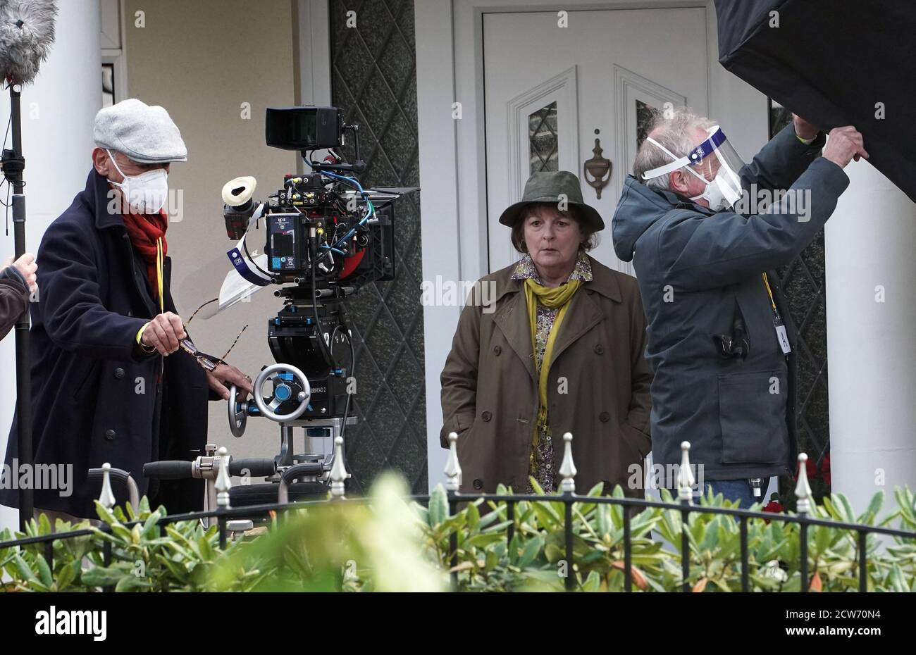 Actress Brenda Blethyn playing DCI Vera Stanhope during filming for the ...