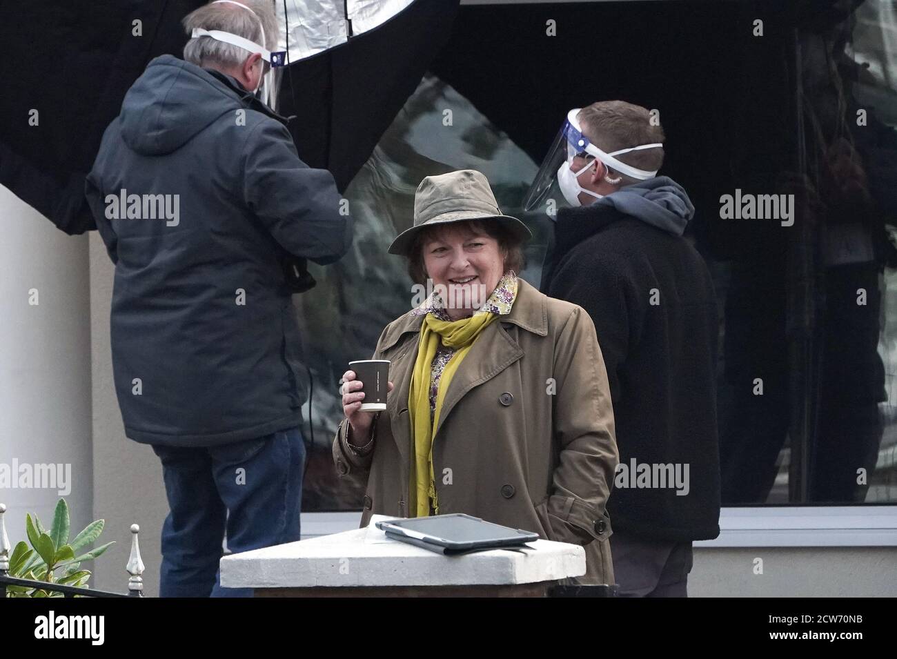 Actress Brenda Blethyn playing DCI Vera Stanhope during filming for the ...