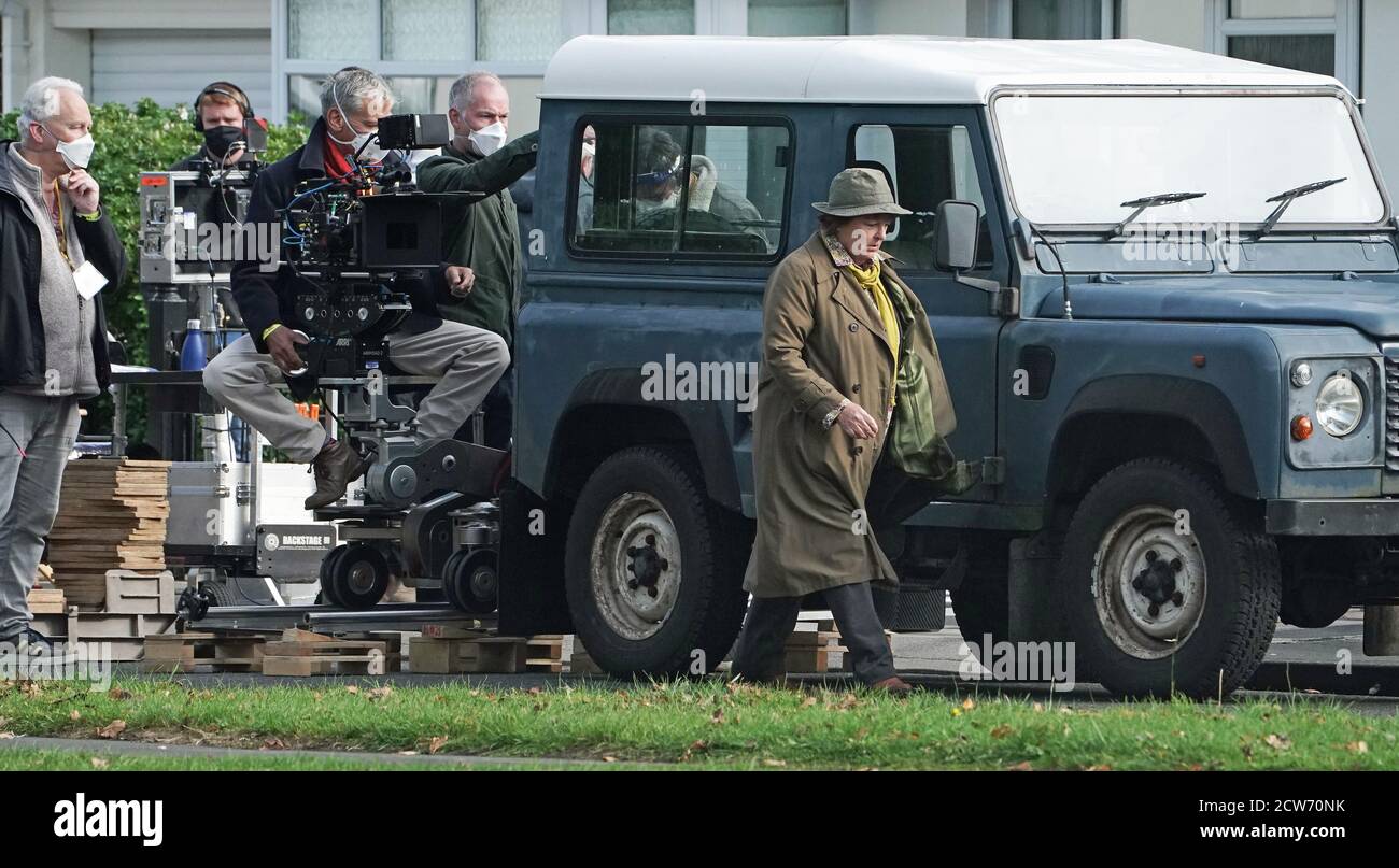 Actress Brenda Blethyn playing DCI Vera Stanhope during filming for the ...