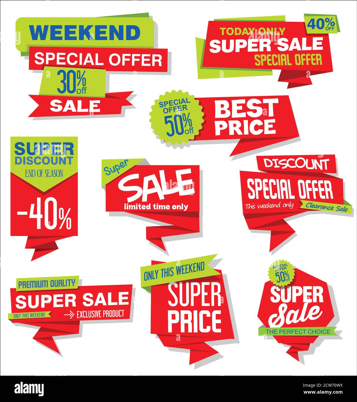 modern colorful sale stickers collection Stock Vector Image & Art - Alamy
