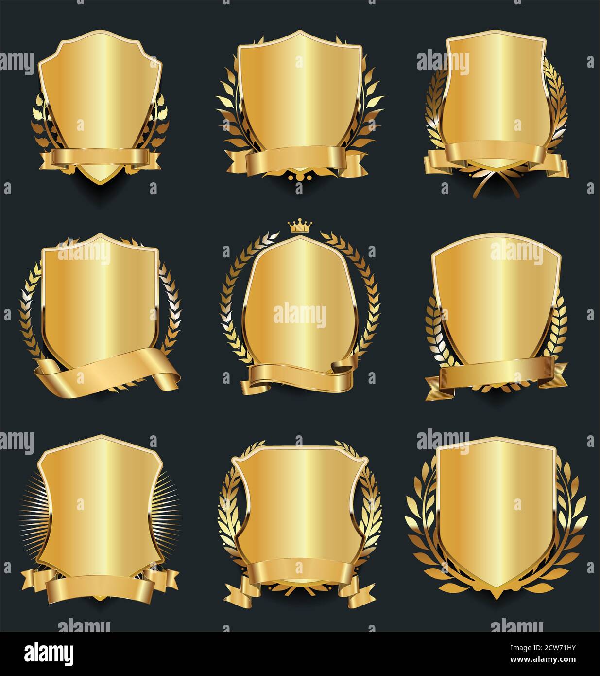 Luxury premium golden badges and labels Stock Vector Image & Art - Alamy