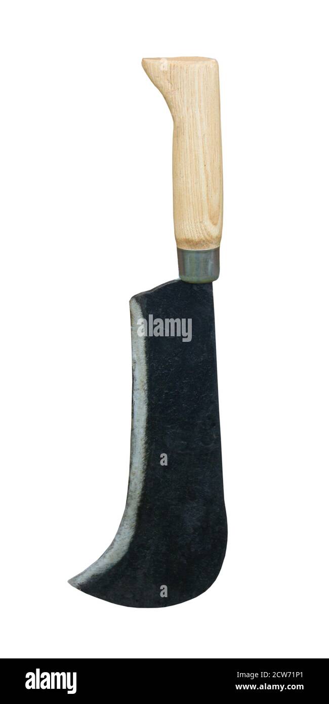 A Traditional Wooden Handled Grass Cutting Hatchet Stock Photo - Alamy