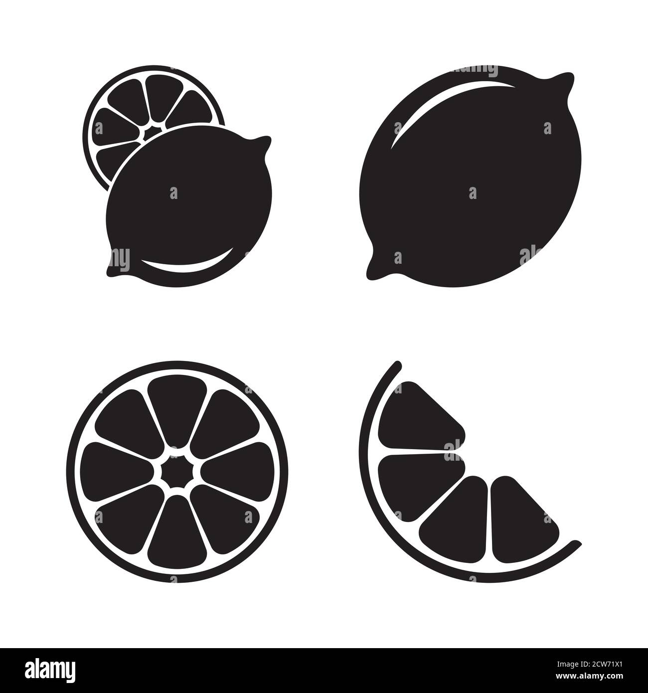 Lemon icon illustration isolated vector sign Stock Vector Image & Art ...