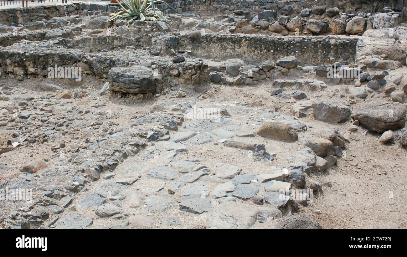 Excavated archaeological ruins of the second home of Jesus and ancient ...