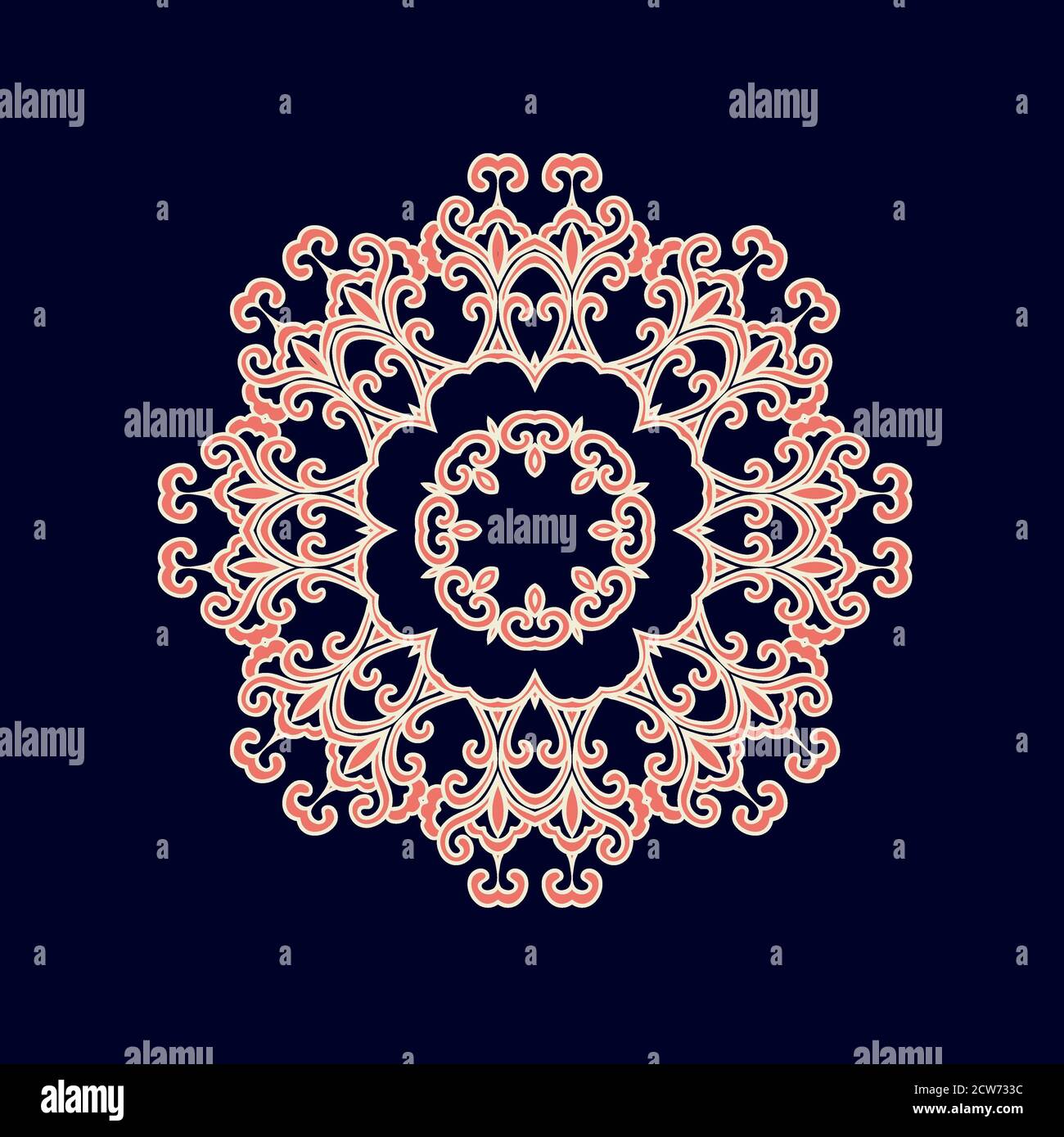Line art mandala hi-res stock photography and images - Alamy