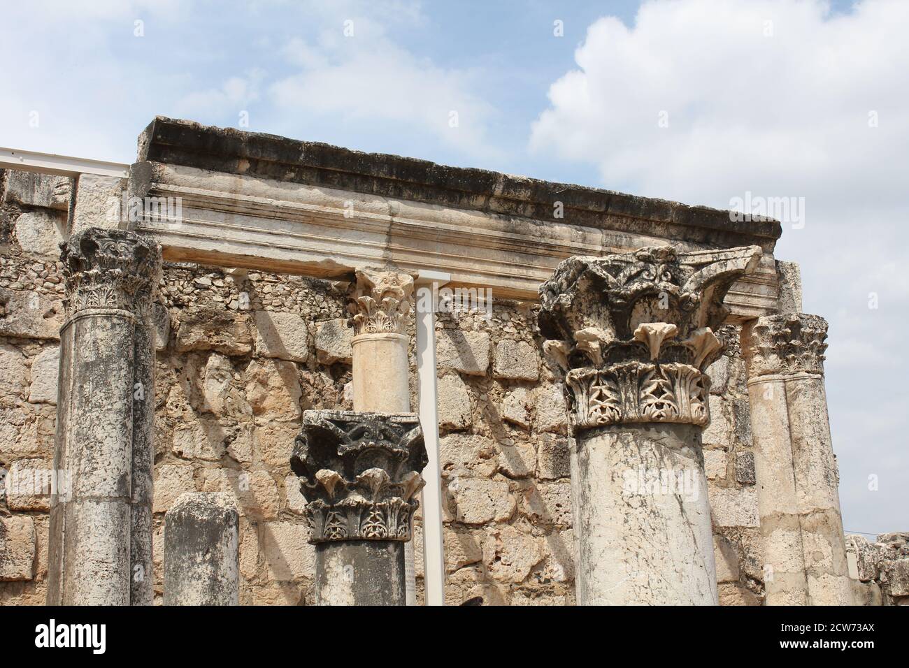 Main Columns and Wall of 4th Century Byzantine Synagogue built over ...