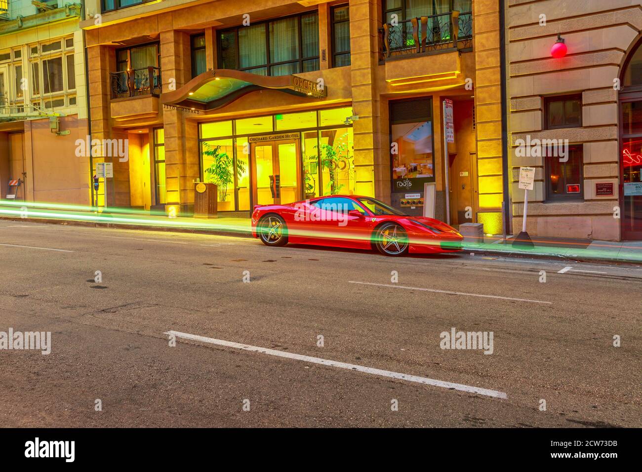 Ferrari on the street hi-res stock photography and images - Alamy
